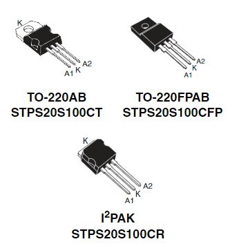 STPS20S100CT Диод характеристики - ST Microelectronics - Datasheet и ...