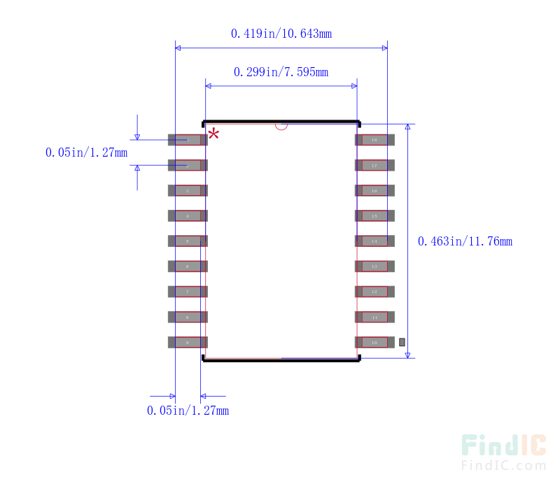ULN2803ADWR Datasheet(PDF) & Specifications - TI - FindIC
