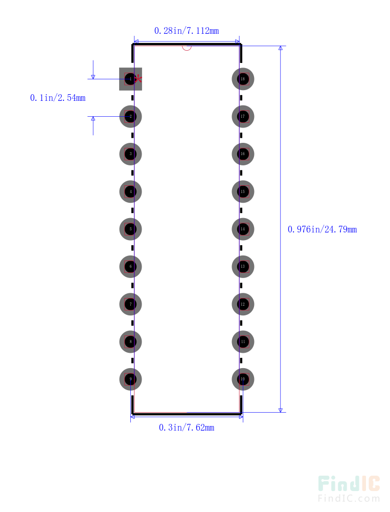 ULN2804A Datasheet(PDF) & Specifications - ST Microelectronics - FindIC